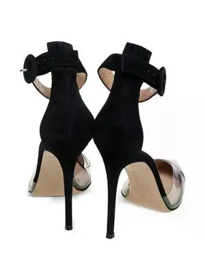 GIANVITO ROSSI Metallic Cap-toe Stiletto Heeled Sandals
