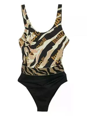 Just Cavalli Tiger-print Swimsuit - Black