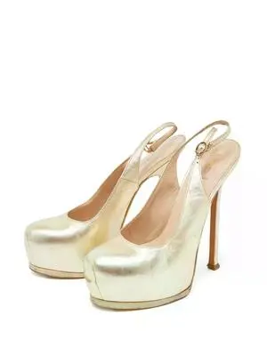 Saint Laurent Leather Slingback Pumps