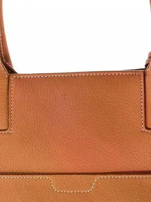 Burberry Frances Leather Medium Tote Bag - Brown