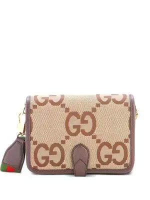 Gucci Buckle Messenger Bag Jumbo Gg Canvas