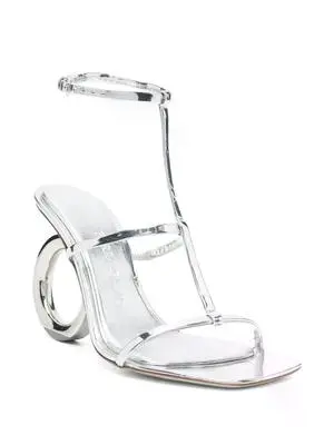 FERRAGAMO 105mm Elina Sandals - Silver