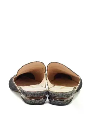NICHOLAS KIRKWOOD Glitter Pointed-toe Mules - Grey