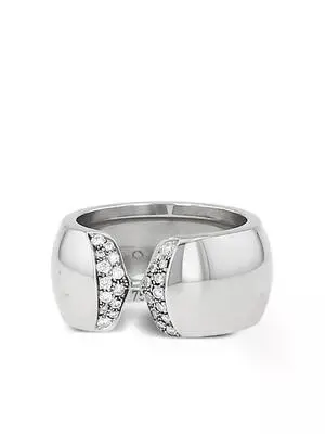 Cartier 18kt White Gold C De Diamond Ring