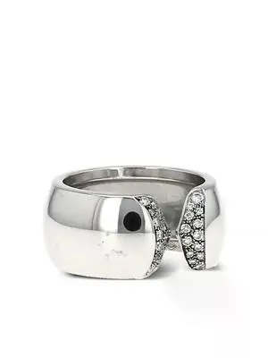 Cartier 18kt White Gold C De Diamond Ring