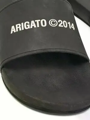 Axel Arigato Logo-print Slides - Black