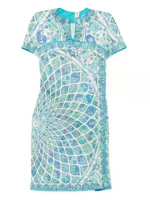 Emilio Pucci 1960s Geometric-pattern Silk Dress