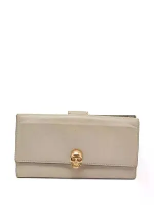 Alexander McQueen Leather Skull-motif Wallet - Neutrals