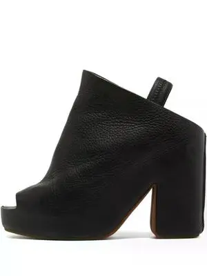 Balenciaga Calf Leather Platform Ankle Boots