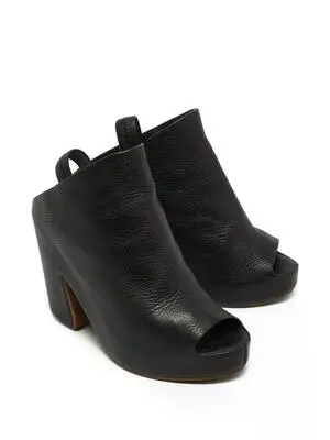 Balenciaga Calf Leather Platform Ankle Boots