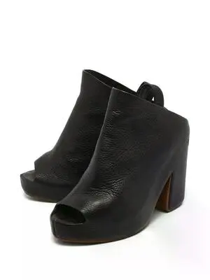 Balenciaga Calf Leather Platform Ankle Boots