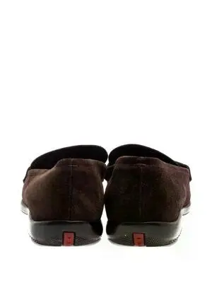 Prada 2023 Suede Loafers - Brown