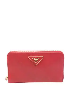 Prada 2000-2025 Saffiano Zip Around Wallet Long Wallets