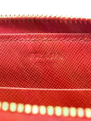 Prada 2000-2025 Saffiano Zip Around Wallet Long Wallets