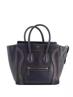 Celine Luggage Micro Tote Bag - Black