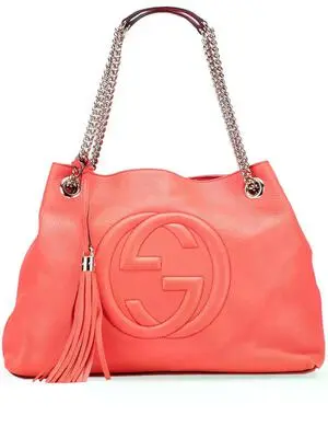 Gucci Medium Leather Soho Chain Tote Bag