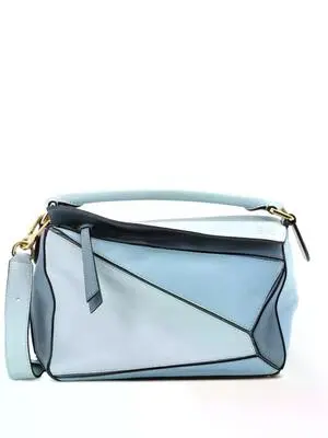 Loewe Puzzle Bag Leather Small Satchel - Blue