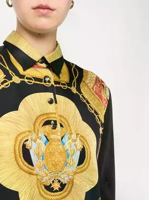Hermès 1990s Byzantine Print Silk Shirt