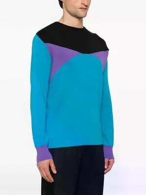 Versace 2000s Colour-block Design Sweater