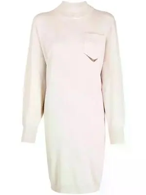 Brunello Cucinelli Stud-detail Cashmere Knitted Dress