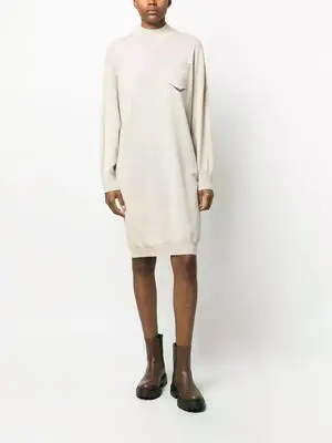 Brunello Cucinelli Stud-detail Cashmere Knitted Dress