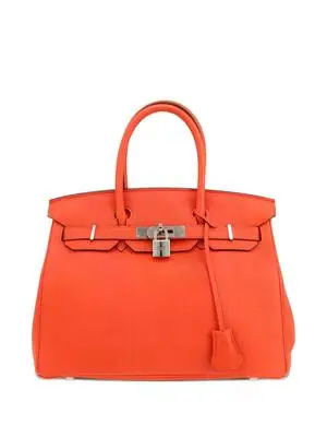 Hermès Leather Top Handle Bag - Orange