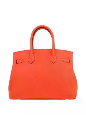 Hermès Leather Top Handle Bag - Orange