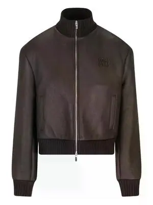 Miu Miu Logo-patch Zipped Jacket