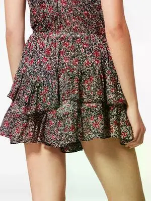 MARANT ETOILE Jocadia Tiered Floral Print Shorts