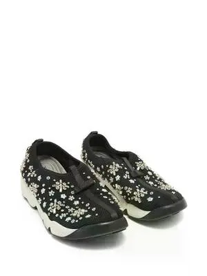 Dior Floral Embellished Mesh Sneakers
