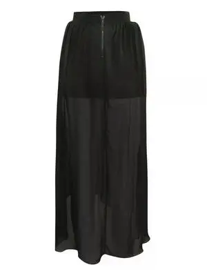 Alice + Olivia Ruffle Sheer Midi Skirt
