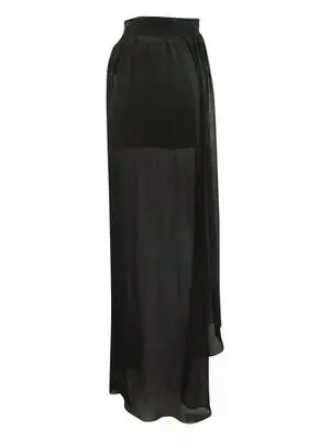 Alice + Olivia Ruffle Sheer Midi Skirt