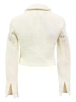 Bottega Veneta Cream Knitted Cropped Jacket