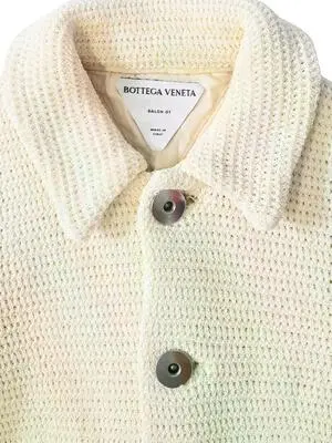Bottega Veneta Cream Knitted Cropped Jacket
