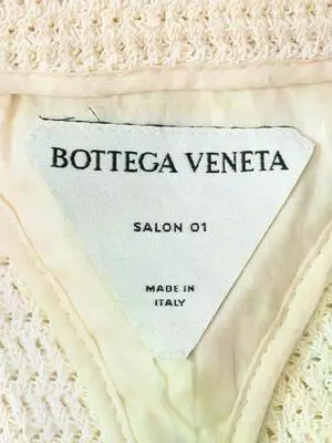 Bottega Veneta Cream Knitted Cropped Jacket