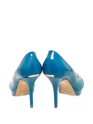 Dior Patent Leather Peep-toe Platform Stiletto Pumps