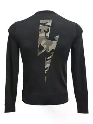 Neil Barrett Camo Lightning-bolt Sweater