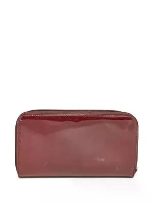 FERRAGAMO Vara Bow Patent Wallet - Red