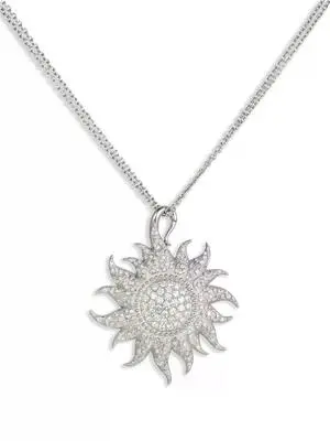 REWIND VINTAGE AFFAIRS 18k White Gold Sol Y Sombra Diamond Necklace - Silver