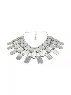 Dior 1990s Logo-engraved Necklace - Silver