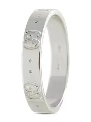 Gucci 18k White Gold Icon Ring - Silver
