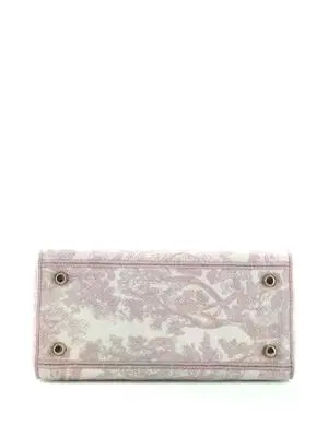Dior Toile De Jouy Lady D-lite Embroidered Canvas Tote Bag - Neutrals