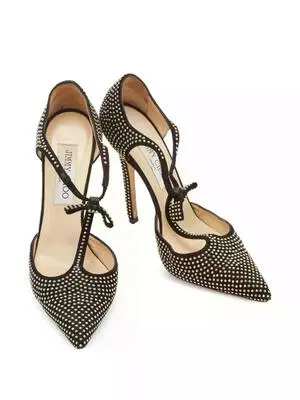 JIMMY CHOO 120mm Studded T-strap Pumps