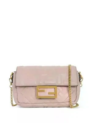Fendi Ff-debossed Baguette Two-way Bag