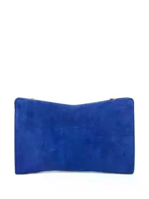 JIMMY CHOO Suede Clutch Bag - Blue