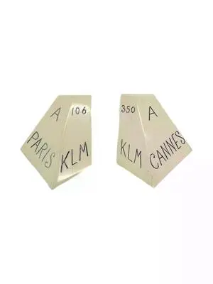 JENNIFER GIBSON JEWELLERY 1930s Paris & Cannes Destination Brooches - White