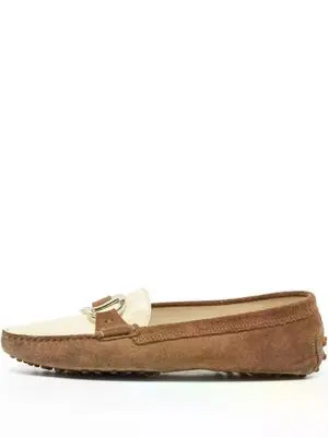 TOD'S Two-tone Slip-on Loafers With Decorative Buckle