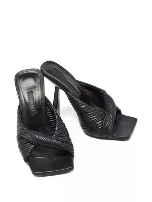 Versace 105mm Pleated Knot Sandals