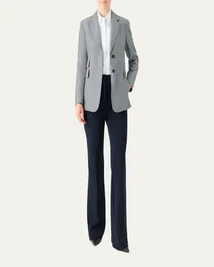 Akris Arie Cashmere Houndstooth Blazer