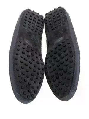 TOD'S Gommino Floral-print Slip-on Sneakers - Black